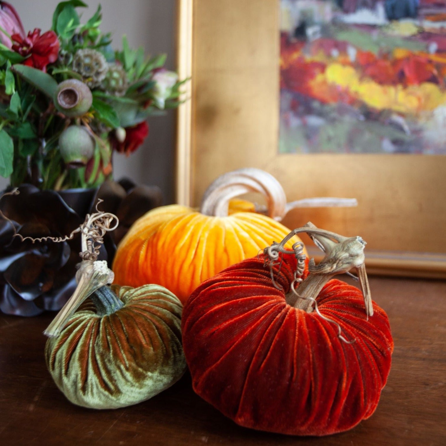 Autumn Harvest Pumpkin Decorations | Plush Pumpkin