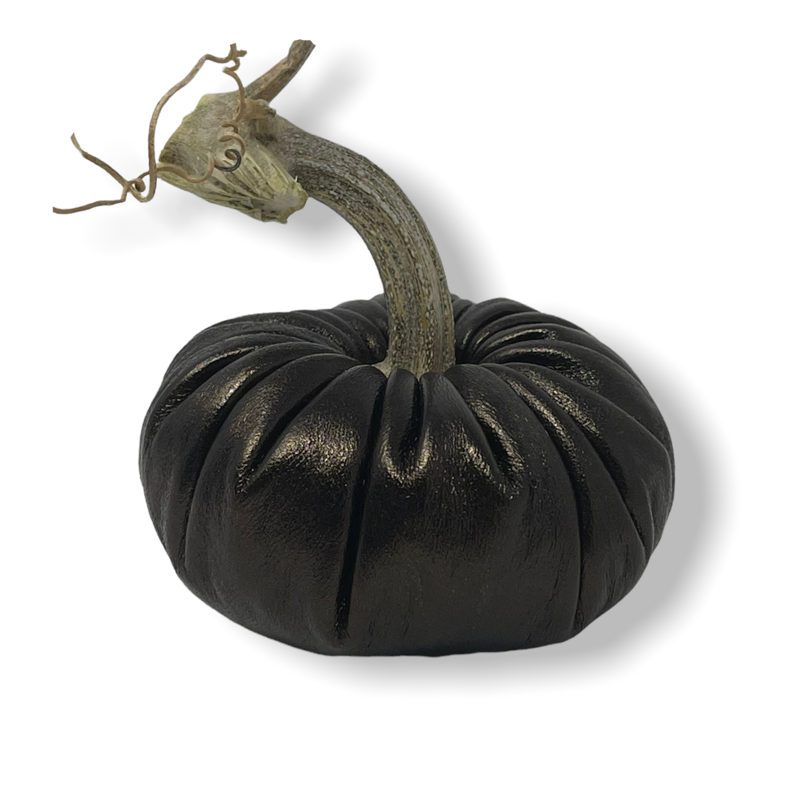 Earth Pumpkins - Leather Black Pumpkin Decorations – Plush Pumpkin
